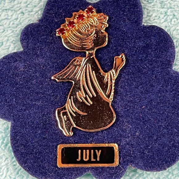 Jewelry | Angel Pin Brooch July Birthstone Gold Color | Poshmark